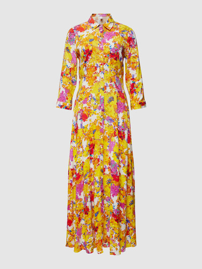 Yas Maxi Jurk Met Streepmotief Model Savanna In Lichtgeel Online Kopen Pandc