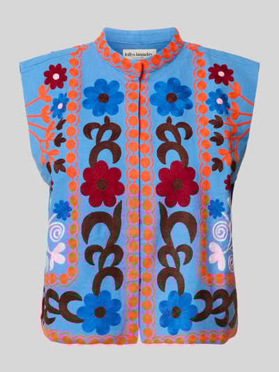 LOLLYS LAUNDRY Gilet met stitchings, model 'Bin' in blauw online kopen ...
