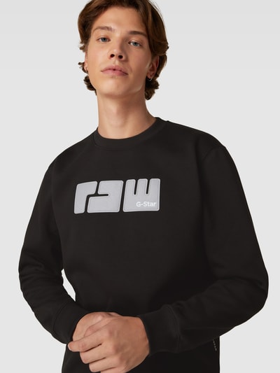 G-Star Raw Sweatshirt mit Label-Stitching Modell 'RAW.' (black) online ...