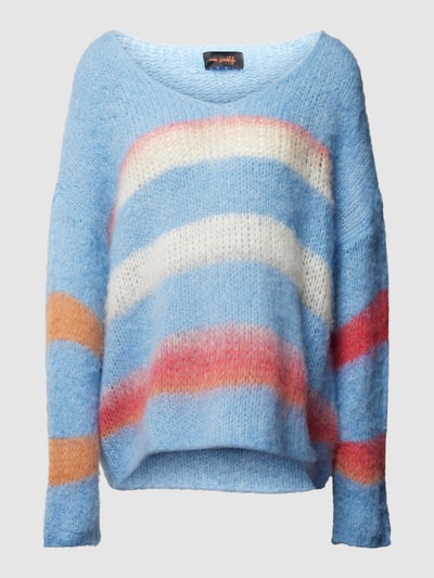 Miss Goodlife Oversized Strickpullover Aus Woll Mix Mit Streifenmuster
