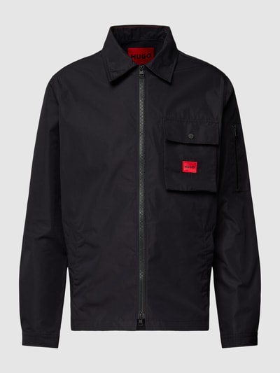 HUGO Jack met platte kraag, model 'Emmond' in zwart online kopen | P&C