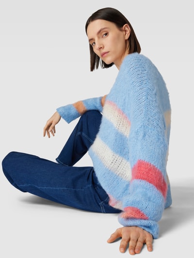 Miss Goodlife Oversized Strickpullover Aus Woll Mix Mit Streifenmuster