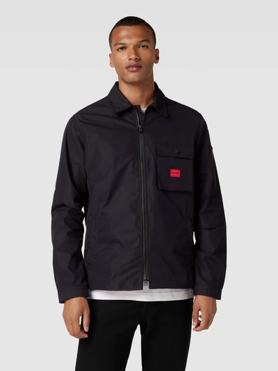 HUGO Jack met platte kraag, model 'Emmond' in zwart online kopen | P&C