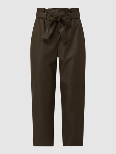 Luisa Cerano Paperbag Hose In Leder Optik Dunkelbraun Online Kaufen