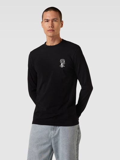 Karl Lagerfeld Longsleeve mit Label-Print (black) online kaufen