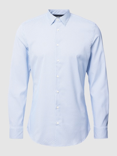 Jake*s Super Slim Fit Business-Hemd mit Allover-Muster (marine) online ...