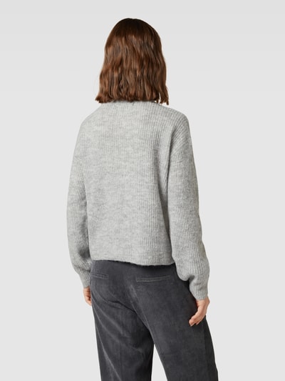 Vero Moda Strickpullover mit Troyer-Kragen Modell 'MILI' (mittelgrau) online kaufen