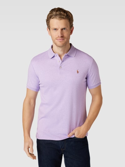 Polo Ralph Lauren Regular fit poloshirt met logostitching in violet ...