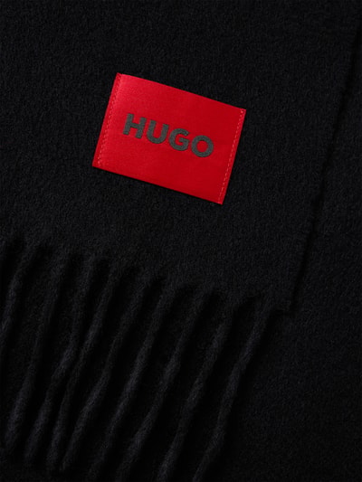 HUGO Schal mit Label-Detail Modell 'Men' (black) online kaufen