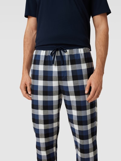 BOSS Pyjama-Hose mit Allover-Muster Modell 'Cosy Pants Cuff' (blau ...