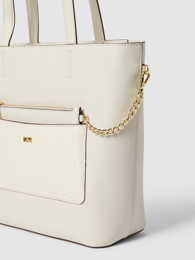 DKNY Shopper mit Label-Applikation Modell 'SIMONA' (ecru) online kaufen