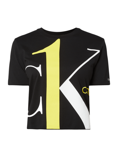 Calvin Klein Jeans Boxy Fit T Shirt Mit Logo Print Ck One Black