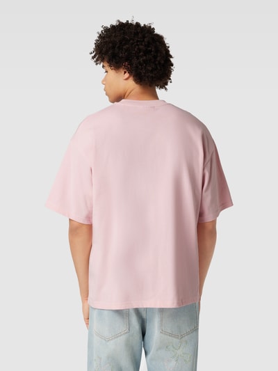 REVIEW Oversized T-Shirt mit Label-Print (rosa) online kaufen