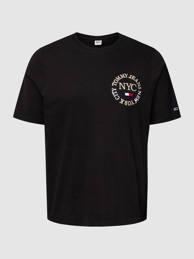 Tommy Jeans Plus PLUS SIZE T Shirt mit Label Stitching Modell CIRCLE black online kaufen