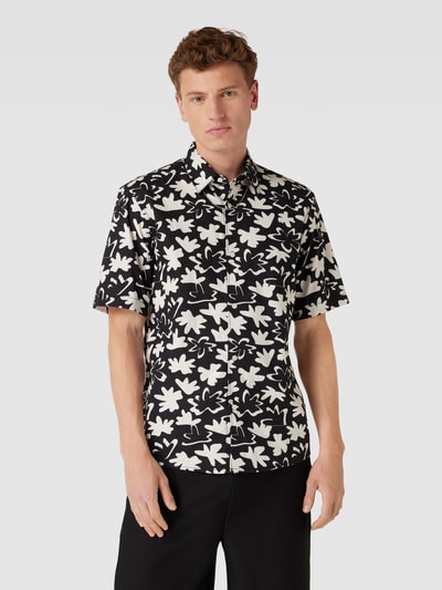 Tom Tailor Denim Relaxed Fit Freizeithemd mit Allover-Muster (black ...
