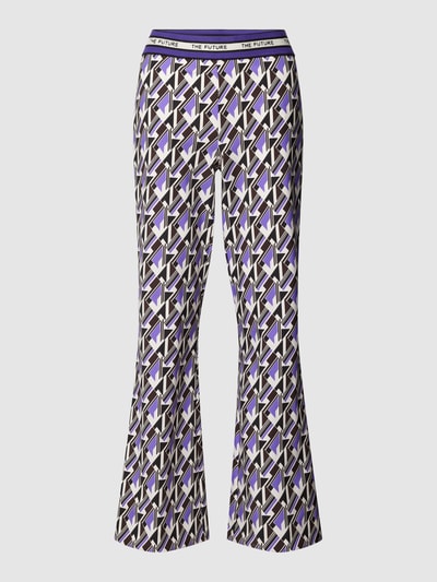 Cambio Stoffen broek met all-over motief, model 'FAITH' in paars online ...