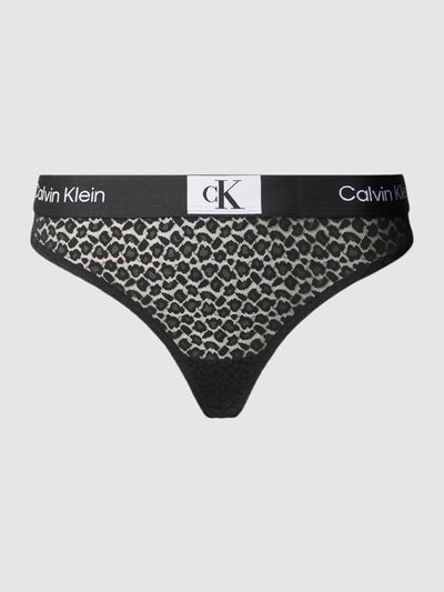 Calvin Klein Jeans String mit Logo-Bund Modell 'MODERN THONG' (black ...
