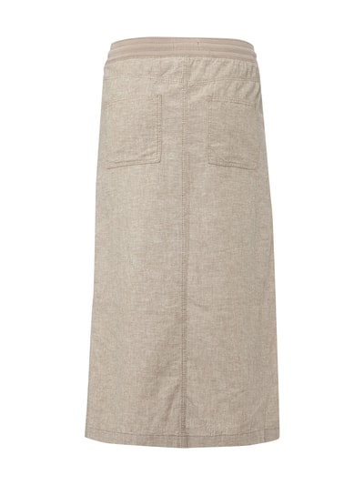 Christian Berg Woman Rok van mix van linnen en katoen in zand online ...