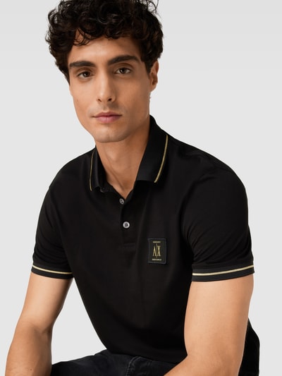 ARMANI EXCHANGE Poloshirt mit Label-Patch (black) online kaufen