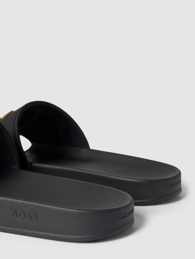 BOSS Slides mit Label-Detail Modell 'Kirk' (black) online kaufen
