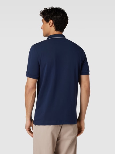 EA7 Emporio Armani Regular fit poloshirt met labelprint in donkerblauw ...