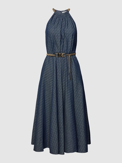 MICHAEL Michael Kors Midikleid mit Neckholder im Ketten-Design (marine ...