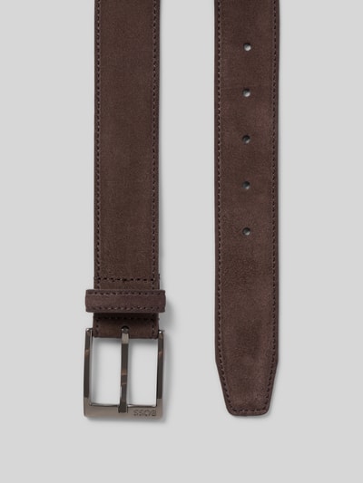 BOSS Riem van echt rundleer model 'ELLOY' in donkerbruin online kopen | P&C