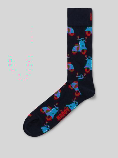 Happy Socks Socken mit Motiv-Print Modell 'Scooter' (marine) online kaufen
