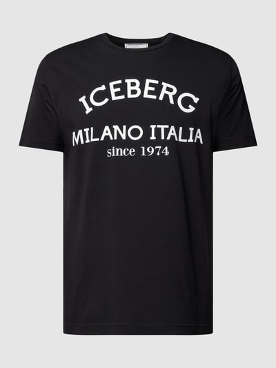 Iceberg T-Shirt mit Label-Print (black) online kaufen