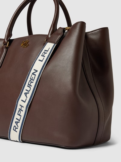 Lauren Ralph Lauren Satchel aus Leder mit Label-Applikation Modell ...