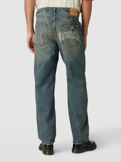 REVIEW Baggy Fit Jeans mit Label-Patch (blau) online kaufen