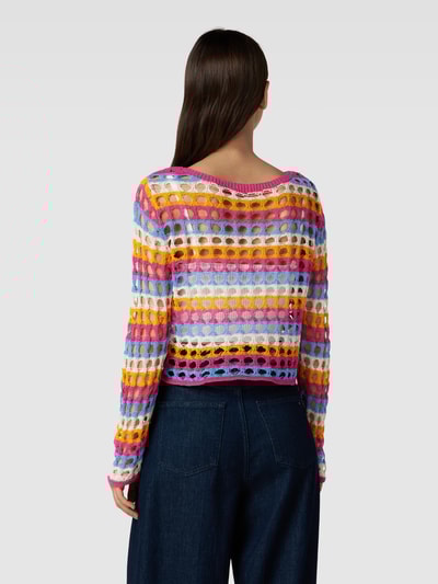 Mango Strickpullover mit Lochmuster Modell 'DALIAS' (orange) online kaufen