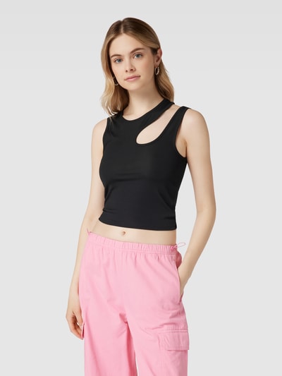 Pieces Top met cut-out, model 'KATE' in zwart online kopen | P&C
