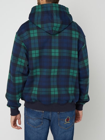 Tommy Jeans Hoodie mit Wappen und Logo Stickerei petrol online kaufen