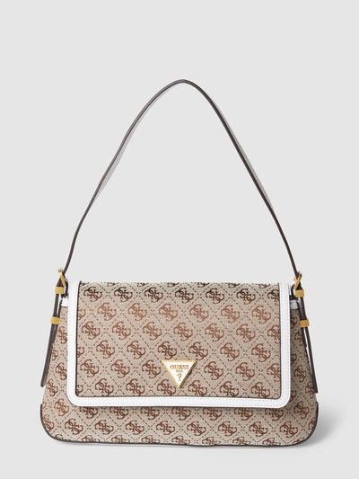 Guess Handtasche mit Label-Print Modell 'DESIDERIA' (ecru) online kaufen