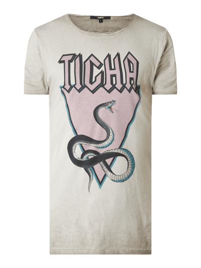 Tigha T-Shirt mit Print Modell 'Beware of the Snake' (beige) online kaufen