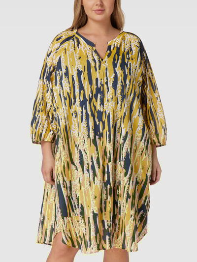 Samoon PLUS SIZE blousejurk met all-over motief, model 'POP SAFARI' in ...