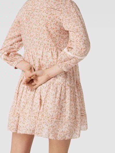 Pepe Jeans Mini-jurk met all-over motief, model 'PIRE' in abrikoos online kopen | P&C