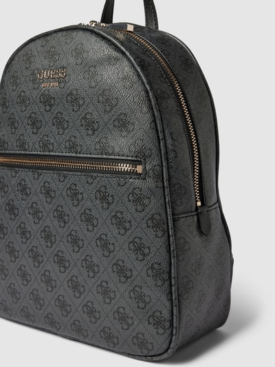 Guess Rugzak in antraciet met all-over logomotief, model 'VIKKY' in ...