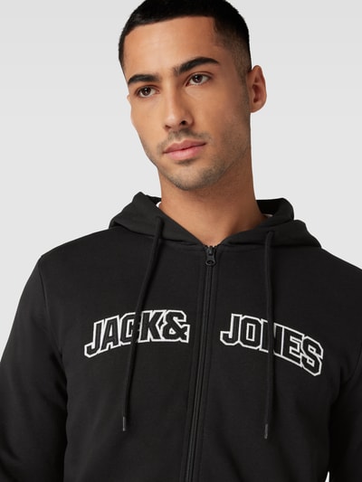 Jack & Jones Sweatjacke mit Label-Stitching Modell 'ROUX' (black ...