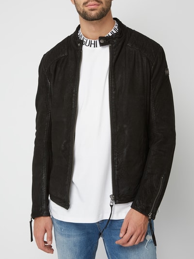 Tigha Lederjacke im Used Look (black) online kaufen