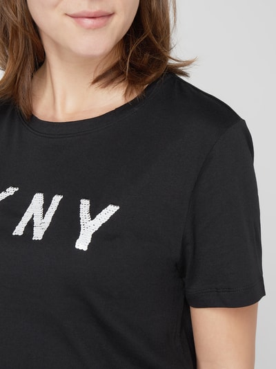 DKNY T-Shirt mit Logo aus Wendepailletten (black) online kaufen