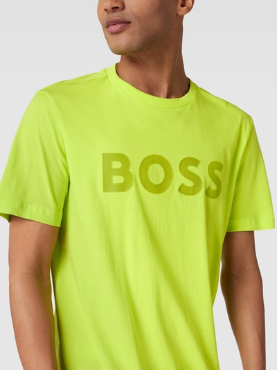 BOSS Green T-Shirt mit Logo-Print (neon gruen) online kaufen