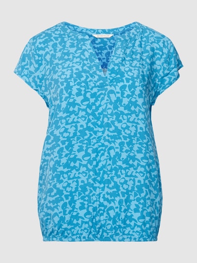 Tom Tailor Blusenshirt mit Allover-Muster aus reiner Viskose (blau ...