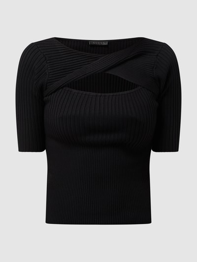 Guess Shirt mit Cut Out Modell 'Aysha' (black) online kaufen