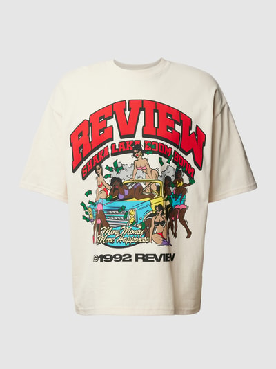 REVIEW T-Shirt mit Label-Print (ecru) online kaufen