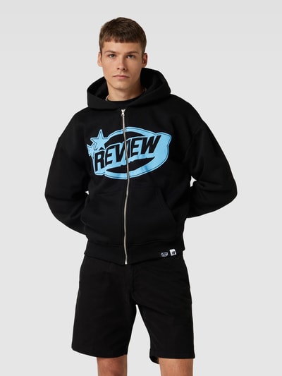 Kup online REVIEW Bluza rozpinana z nadrukiem z logo (czarny)