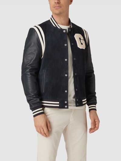 GOOSECRAFT College-Jacke mit Label-Stitching Modell 'Melrose' (marine ...