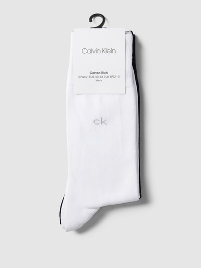 CK Calvin Klein Socken mit Logo-Stickerei im 2er-Pack (weiss) online kaufen