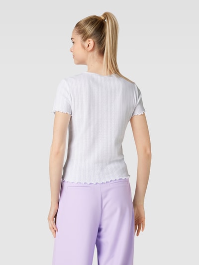 Only T-Shirt mit Strukturmuster Modell 'CARLOTTA' (weiss) online kaufen